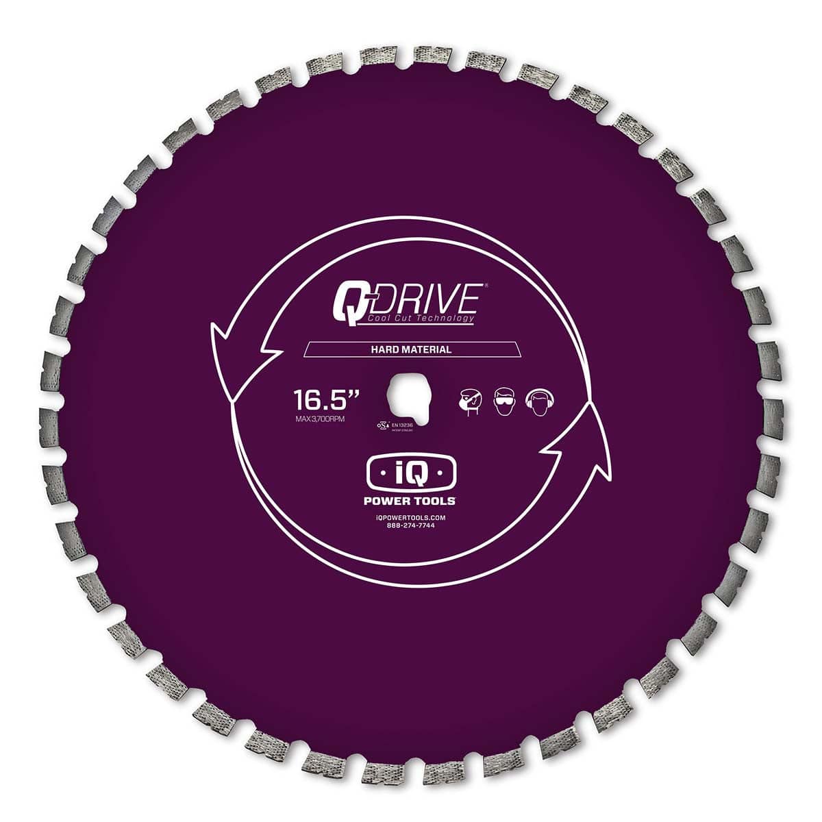 16.5" Q-Drive Arrayed Segmented Super Hard Material Blade